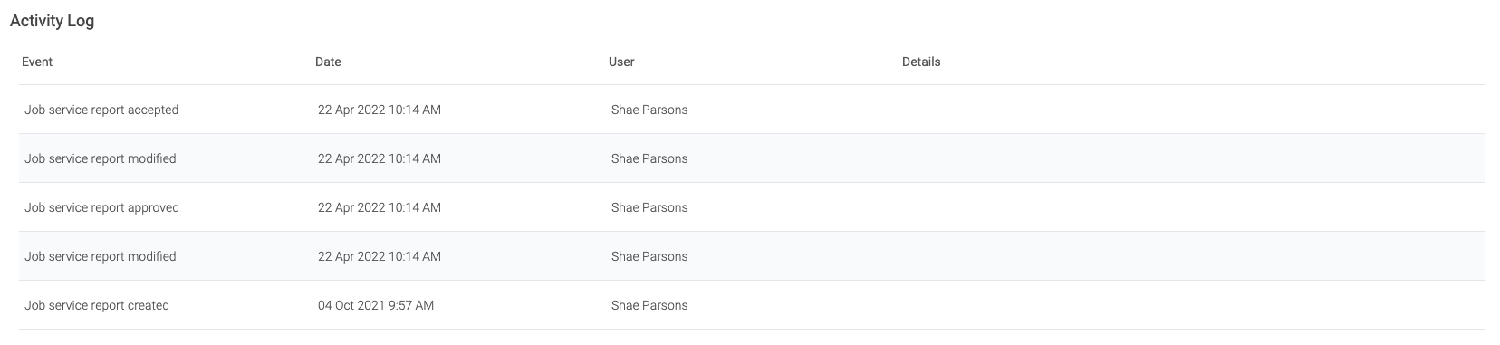 Using the Activity Log to view sent emails – Tradify Help Centre
