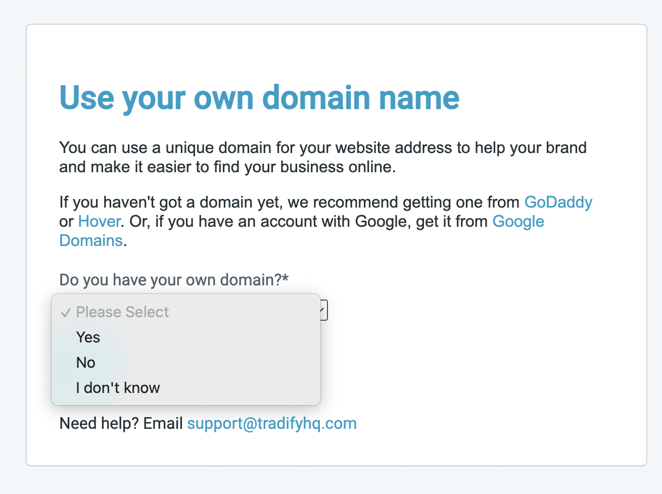 How To Use Your Own Domain For Your Website – Tradify Help Centre