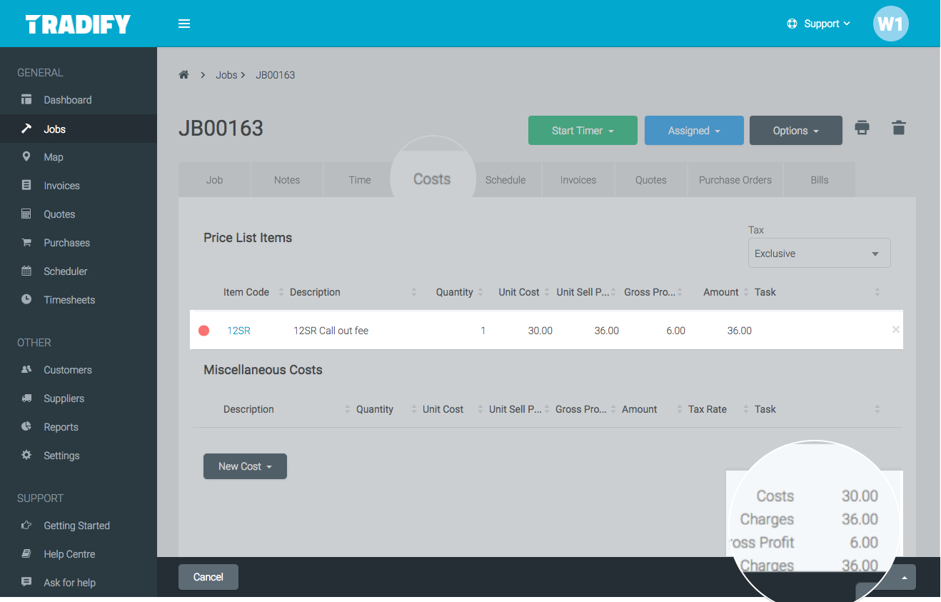 Set Up a First Hour Charge in Tradify – Tradify Help Centre
