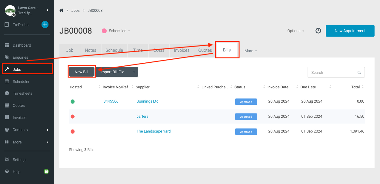 Create a Bill on Tradify web – Tradify Help Centre