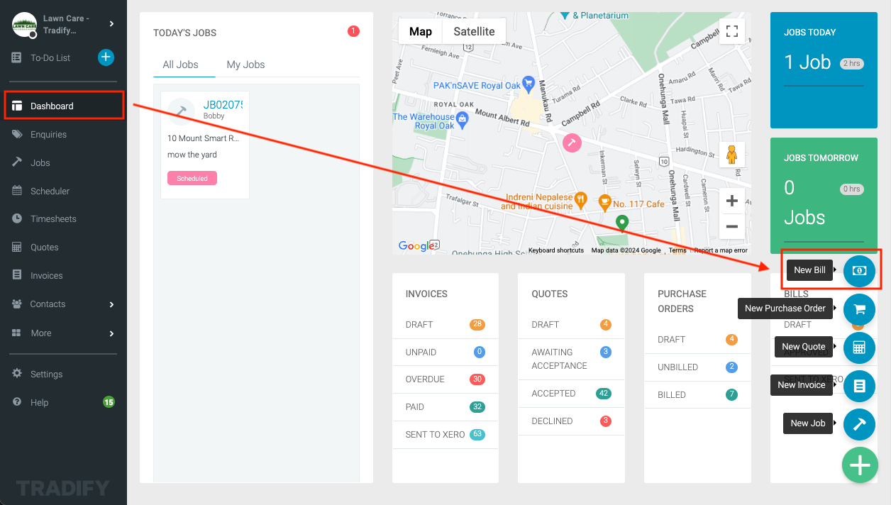 Create a Bill on Tradify web – Tradify Help Centre