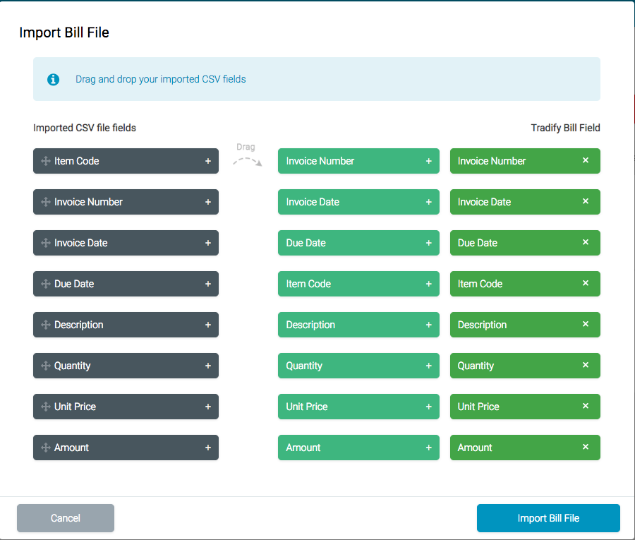 Importing a Bill CSV Independently from a Job on Tradify Web – Tradify ...